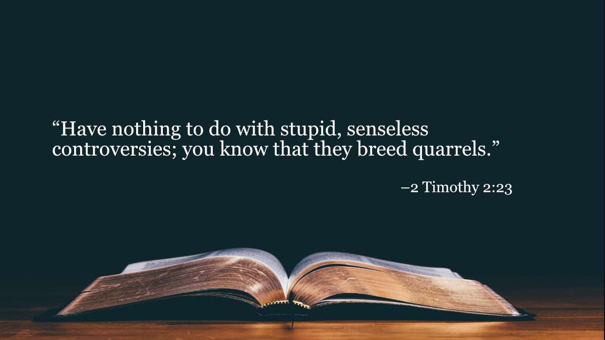 Your Daily Bible Verses — 2 Timothy 2:23 — Integrated Catholic Life™