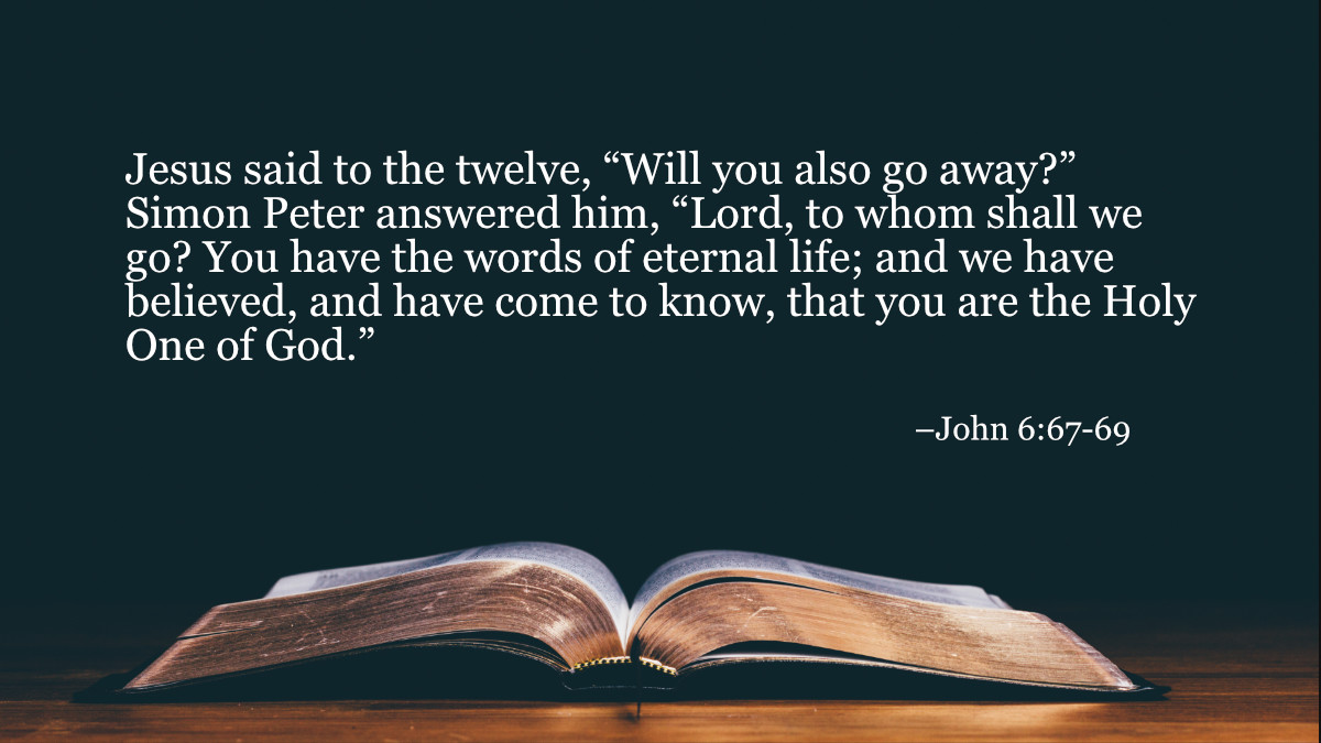 Your Daily Bible Verses — John 6:67-69 — Integrated Catholic Life™