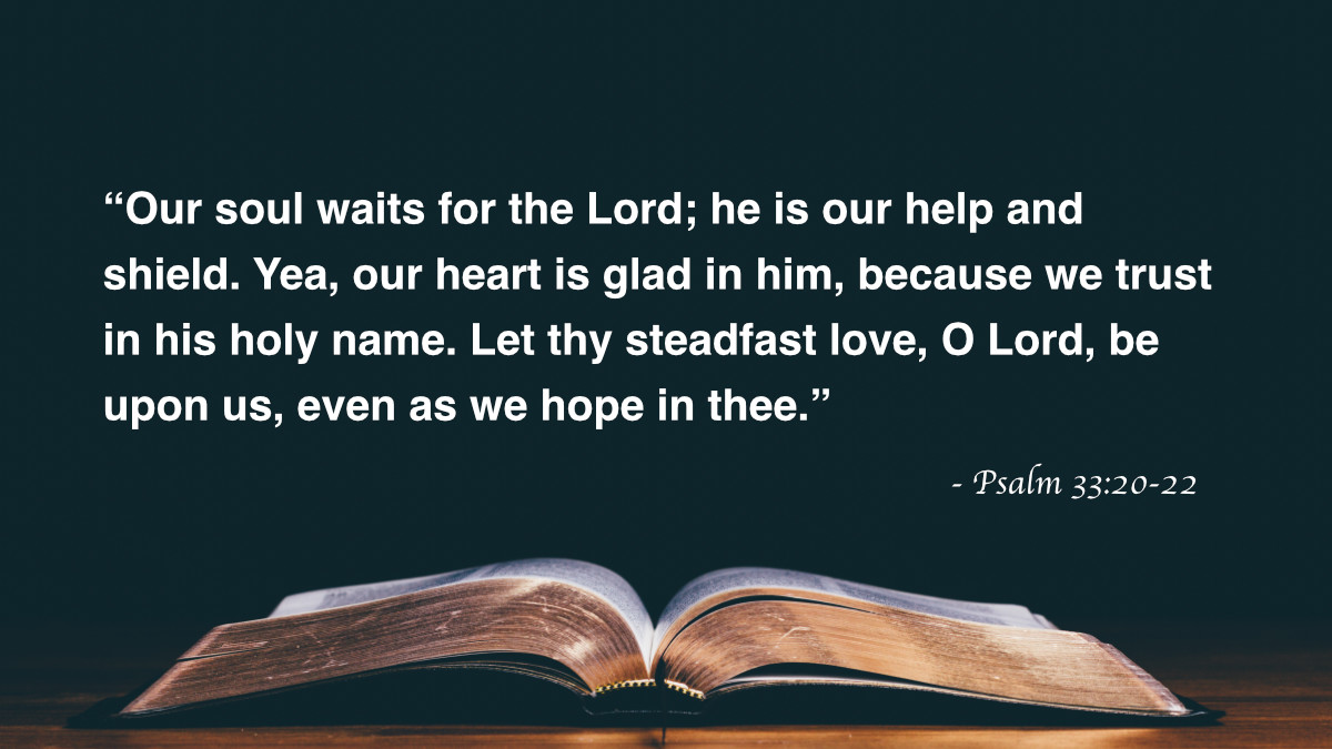 Your Daily Bible Verses — Psalm 33:20-22 — Integrated Catholic Life™