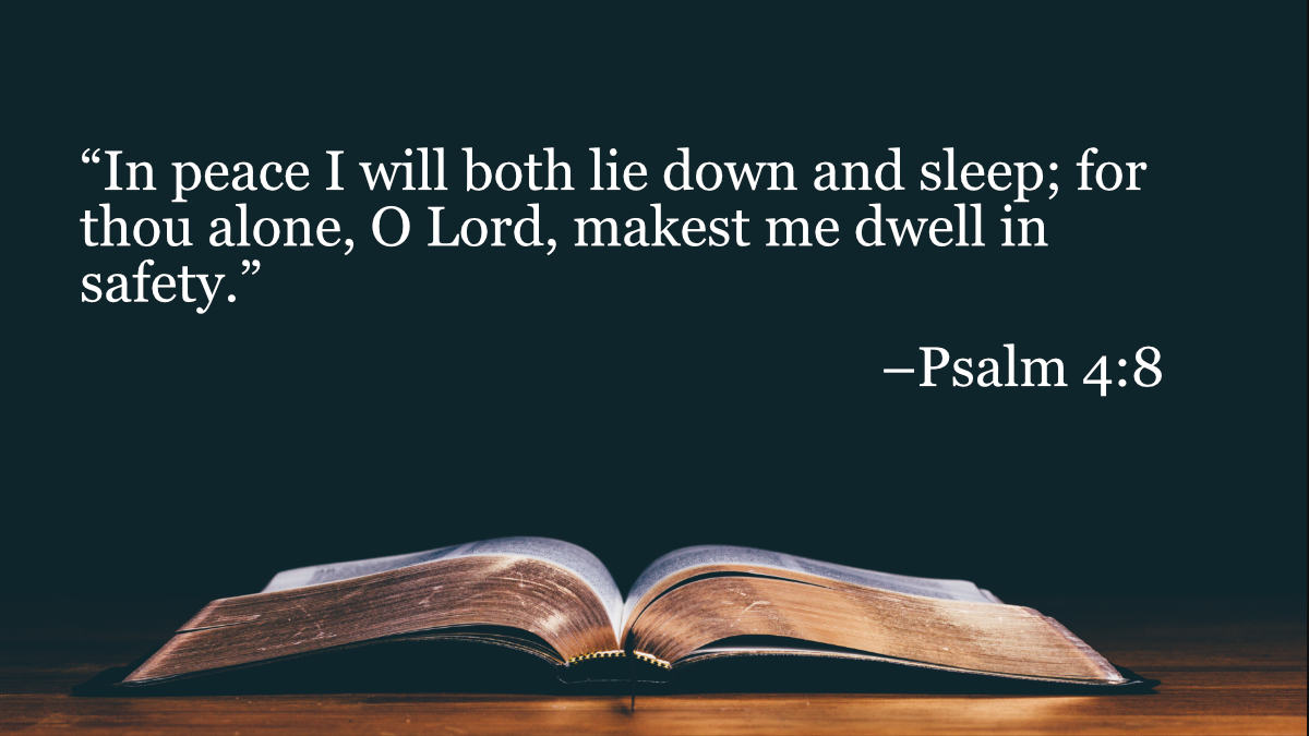 Your Daily Bible Verses Psalm 4 8 Integrated Catholic Life 