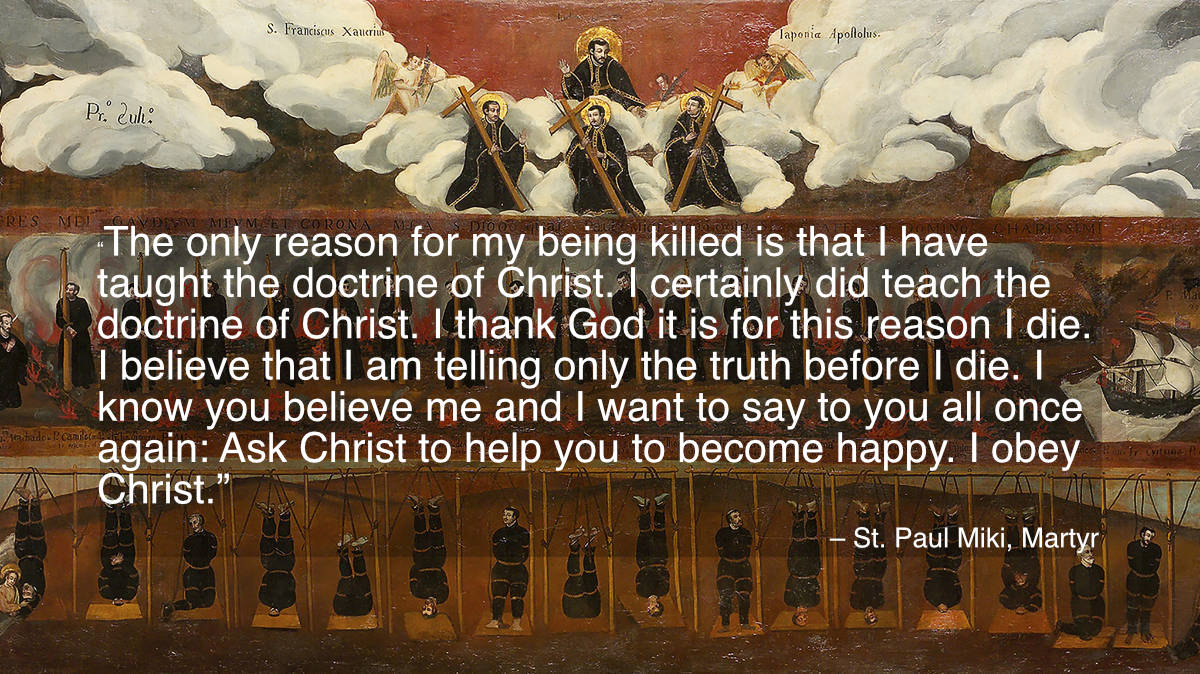 Daily Quote — Saint Paul Miki — Integrated Catholic Life™